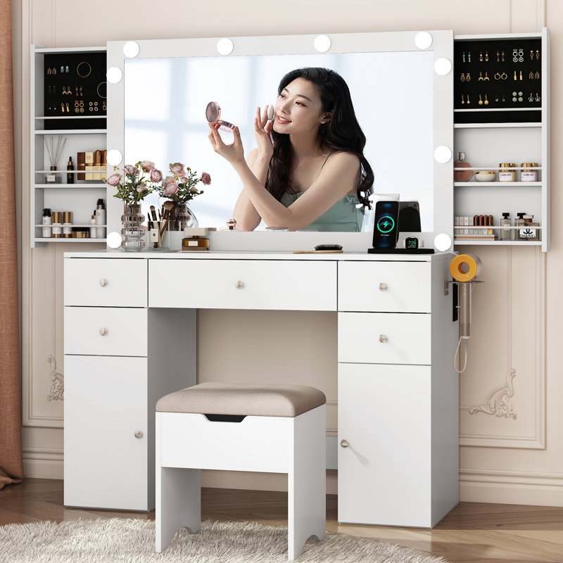 Glass vanity sets for bedroom store